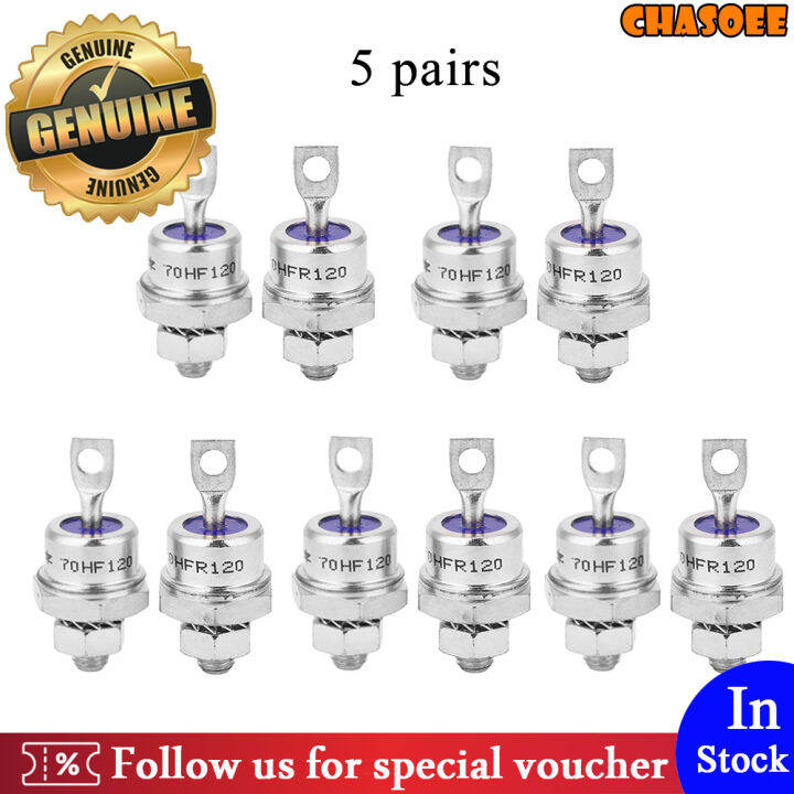 5 Pairs Rectifier Diode Spiral for Battery Charging 70HFR120/70HF120 ...