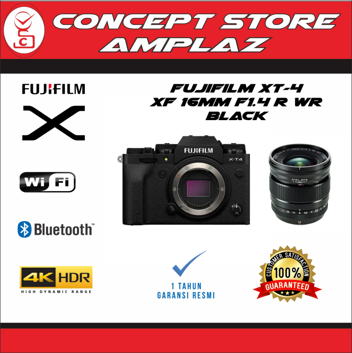 Fujifilm X-T4 BO + XF16mm f/1.4 R WR Kamera Mirrorless XT4 BLack | Lazada Indonesia