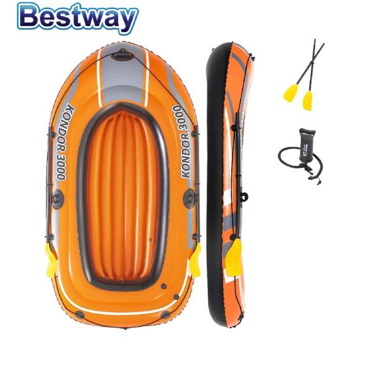 [Hot sales]♤ 2 Person Inflatable Kayak Durable PVC Rubber Fishing Boat ...