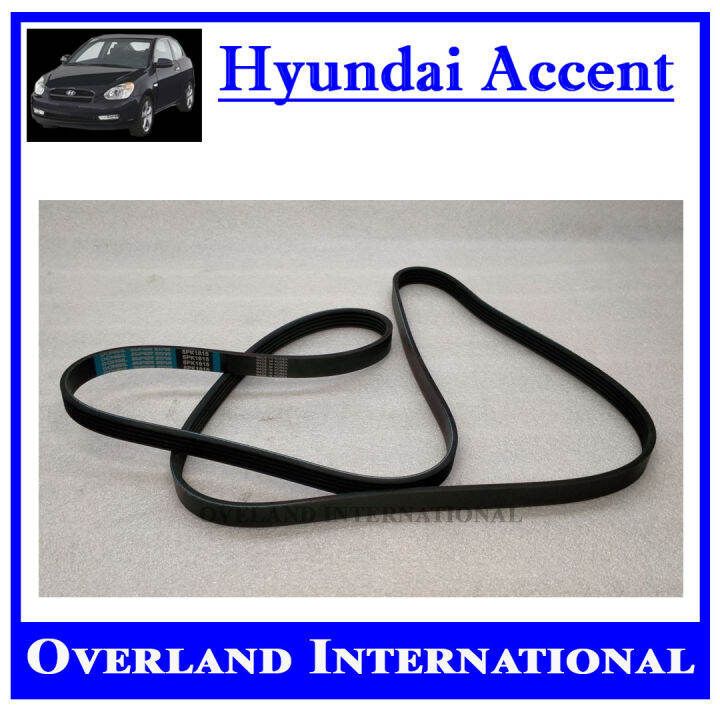 FAN BELT, 5PK-1815, Diesel, For Hyundai Accent, Rio and Getz, 25212 ...