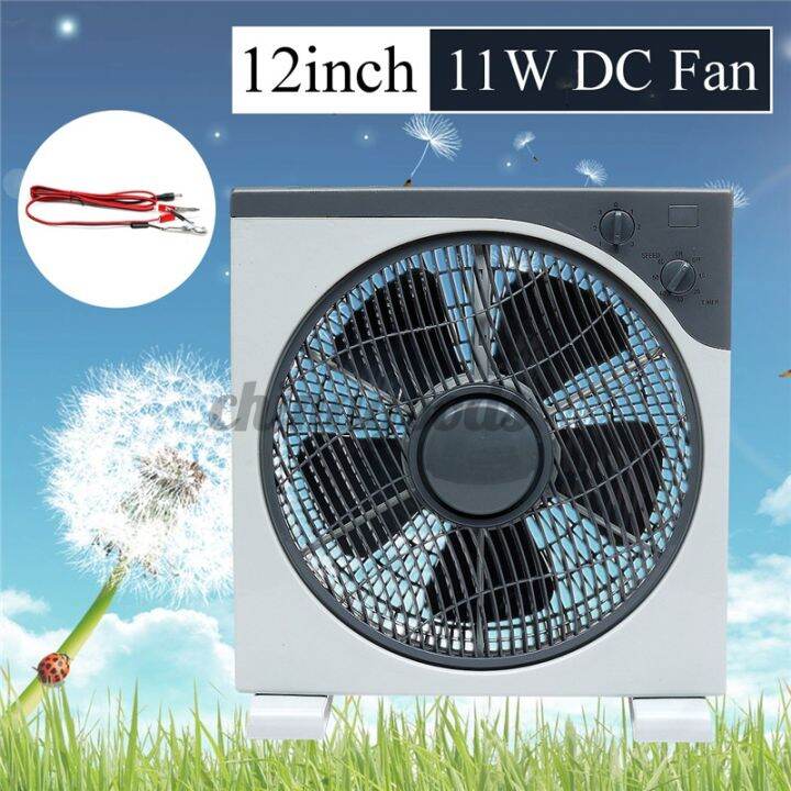 Dc12V 11 W 12 Inch Fan 3 - Speed 60 นาทีพัดลมตั้งเวลาแบบพกพาสีเทา ...