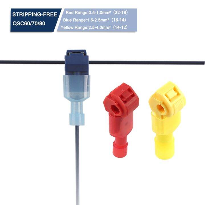 [HOT] 50PCS(25set) Wire Connector Scotch Lock Snap AWG Without Breaking ...