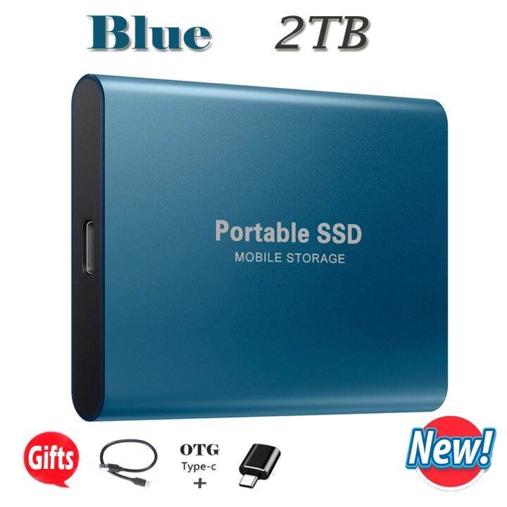 Portable SSD High Speed Transfer 500GB 1/2/8/16/30/64TB External Mobile Hard Disk USB 3.0 Type-C ...