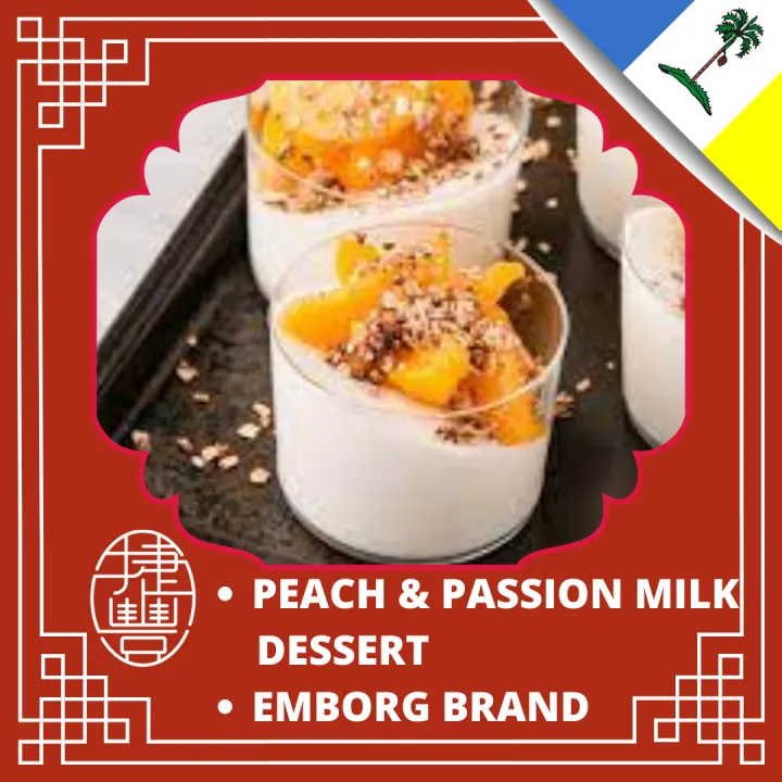EMBORG BRAND PEACH & PASSION MILK DESSERT(YOGURT) 酸奶 | Lazada