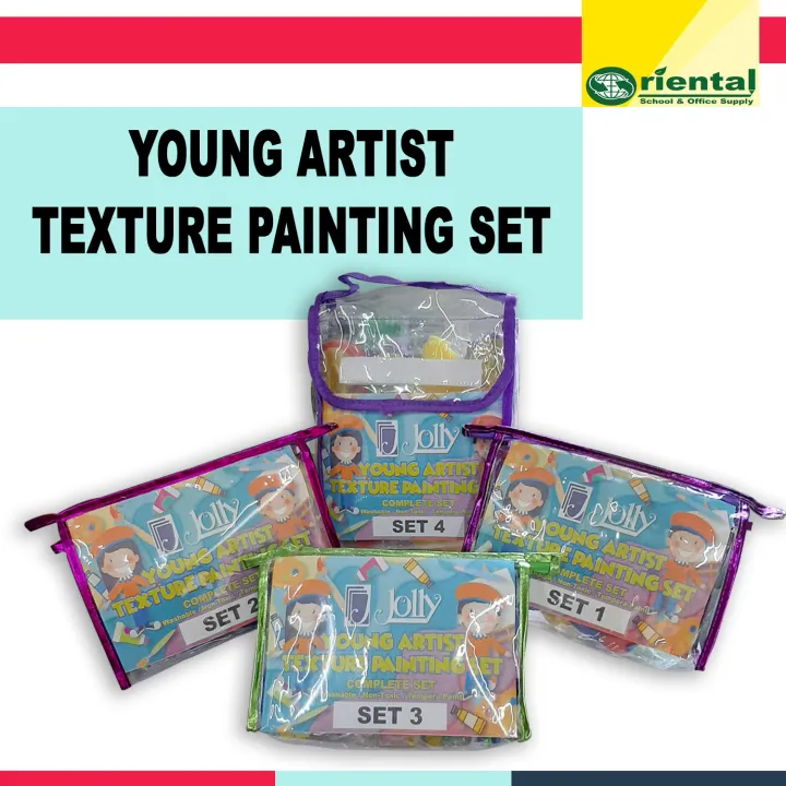 Young Artist Texture Painting Set - Paint Brush, Sponge and Acrylic - Paints Arts and Crafts DIY ...