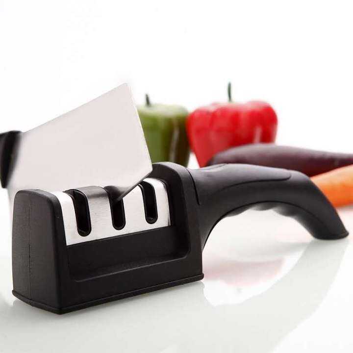 Ready Stock Kitchen Sharpener 3 Holes Sharpening Stone Knives Tools 磨刀器 ...