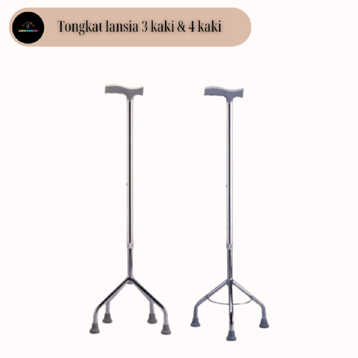 Tongkat Jalan Lansia/ Tongkat Kaki/ Tongkat Lansia Alat Bantu Jalan Cne ...