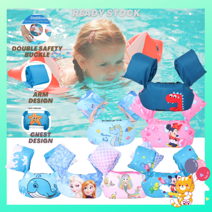 Kids Inflatable Swimming Arm Chest Float Vest Baby Swim Trainer Safety ...