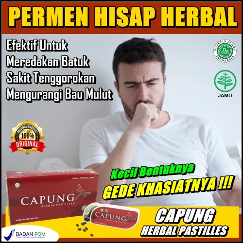 PROMO Capung herbal pastilles permen meredakan batuk obat batuk ...