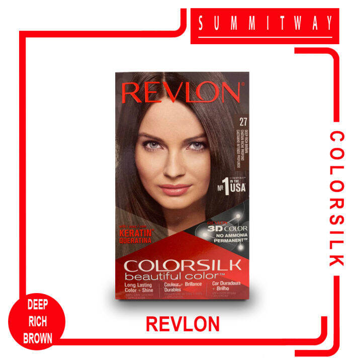 revlon colorsilk Deep Rich Brown 27 Permanent and Ammonia Free | Lazada PH