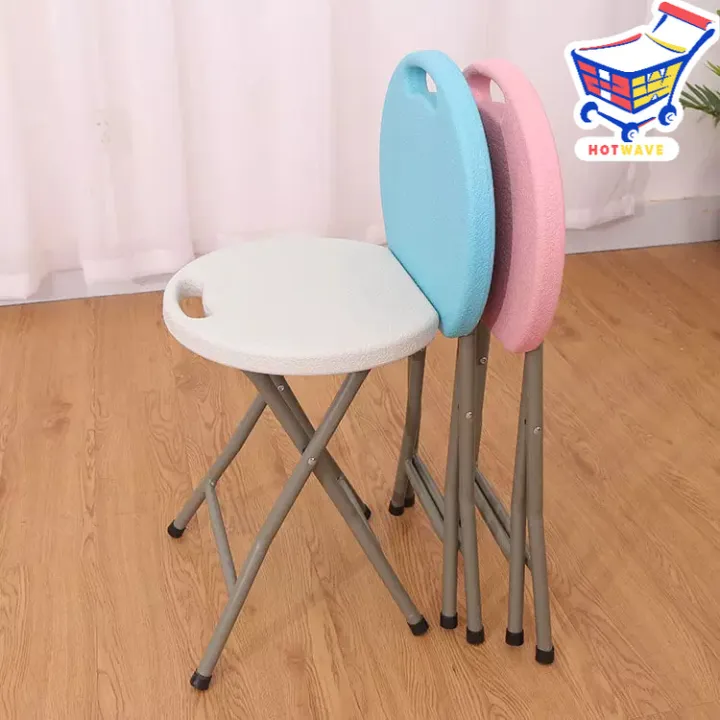 Heavy Duty Folding Chair Collapsible Round Stool (Random color) | Lazada PH