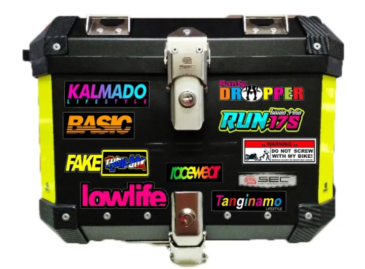 (STICKER ONLY) TOP BOX TAIL TOP SIDE BOX ALUMINUM ALLOY DECALS STICKER ...