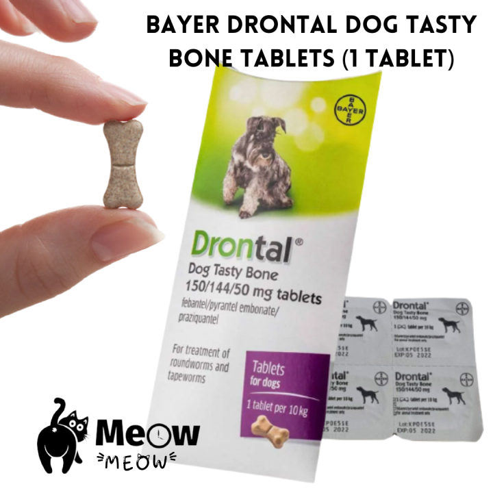 Bayer Drontal Dog Tasty Bone Tablets-1 Tablet | Lazada