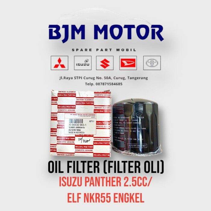 Filter Oli Isuzu Panther 2.5CC/ELF ENGKLE ORIGINAL ISUZU PARTS | Lazada ...