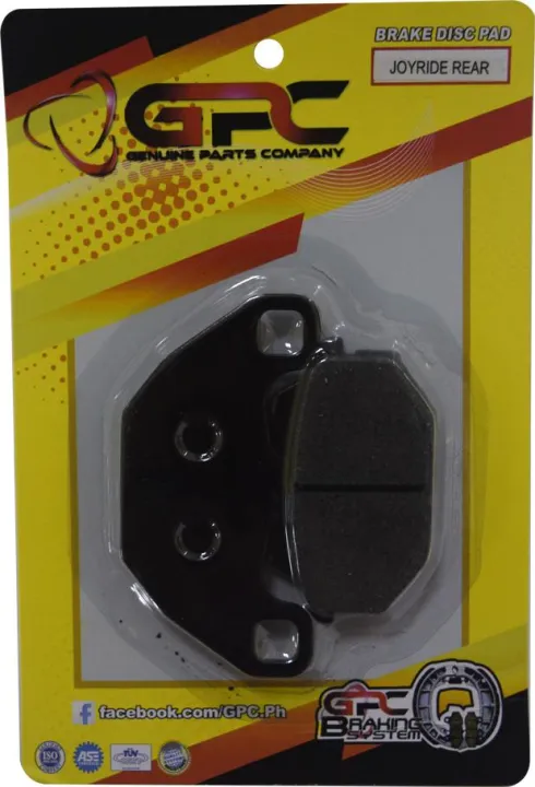GPC Motorcycle Rear Brake Pads (Brake Disc Pads) for SYM Joyride ...