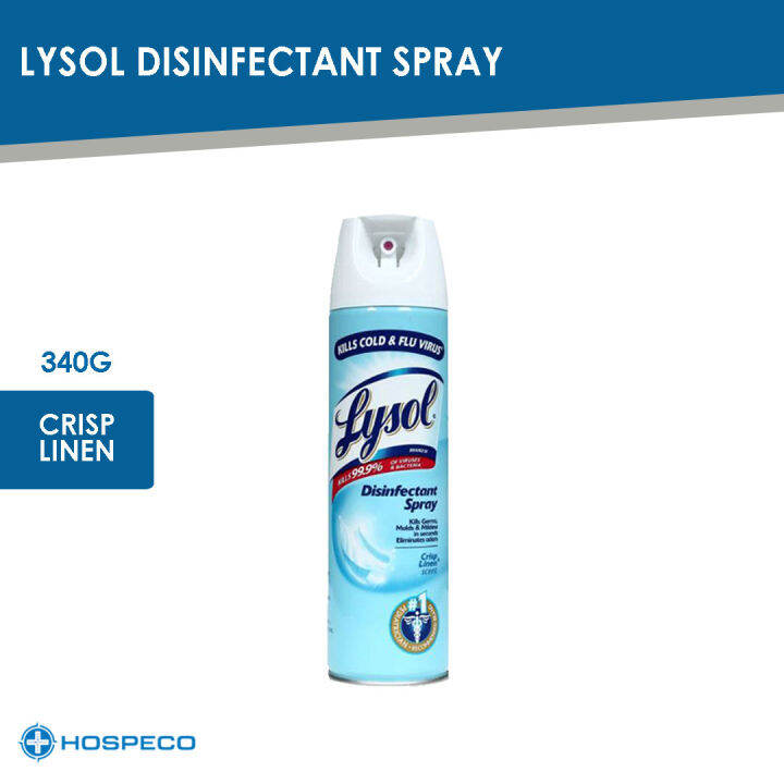Lysol Disinfectant Spray Crisp Linen 340 grams | Air Freshener ...