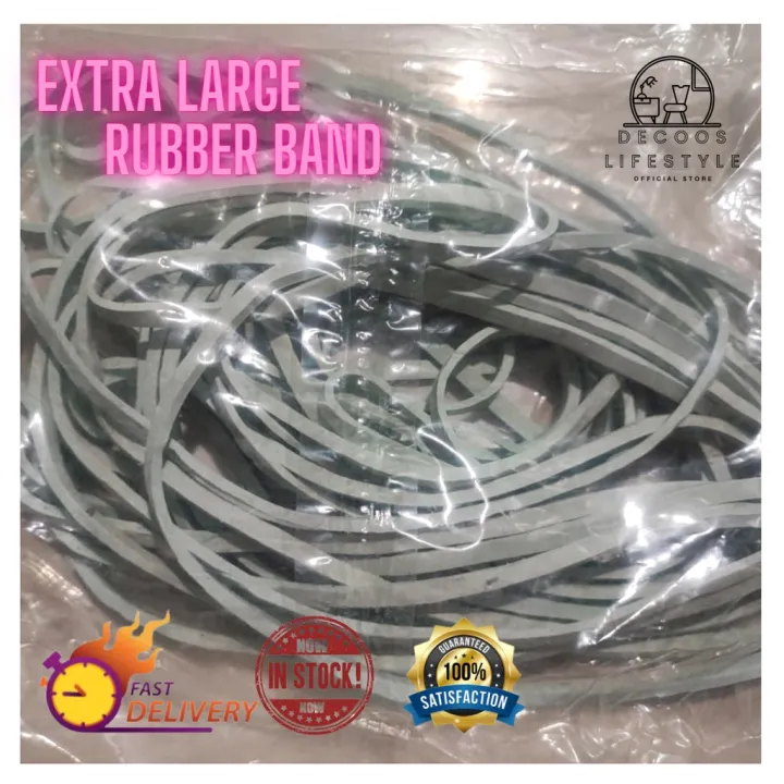 100g Extra Large 8 Inch White Rubber Band Elastic Getah Besar Getah Gelang Putih Posmen Document ...