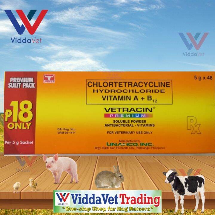 Vetracin Premium 5grams/24grams water soluble for animals | Lazada PH