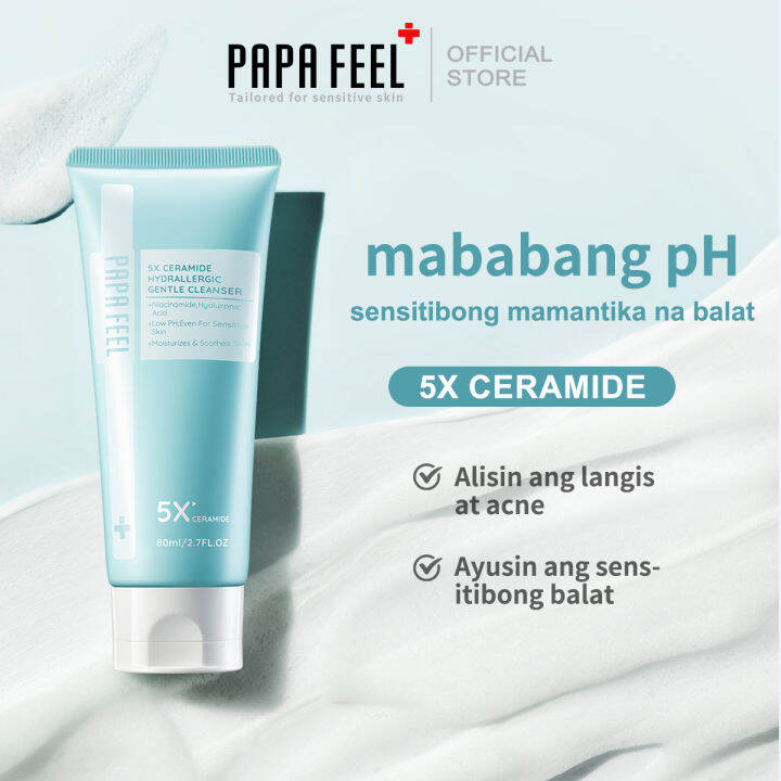 PAPA FEEL 5X CERAMIDE alming Foam Cleanser Cleansing Daily Acne ...