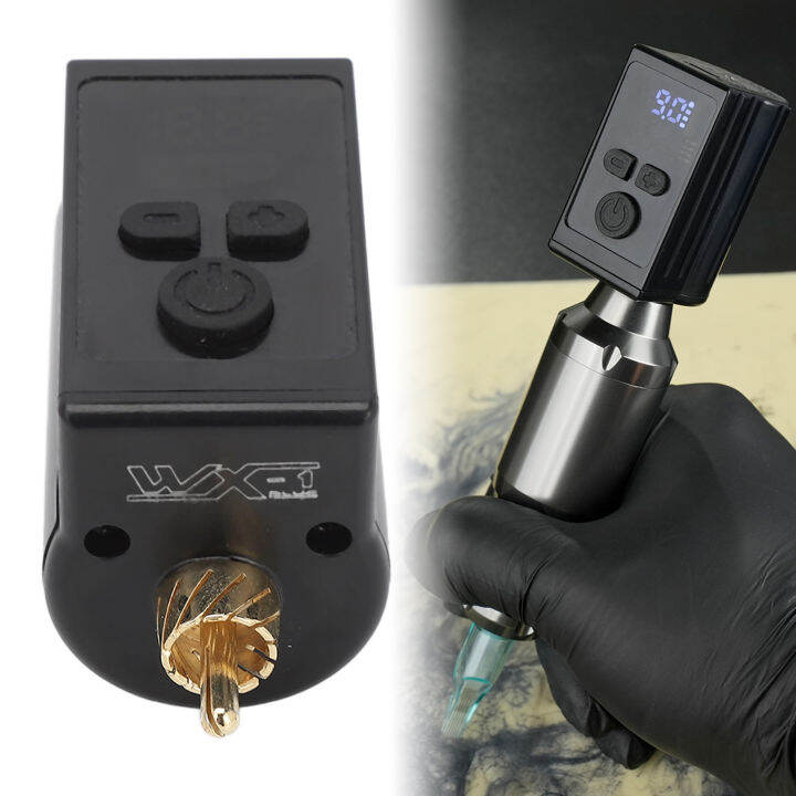 Tattoo Machine Pen Battery Dual Switch Wireless Tattoo Power Supply RCA ...
