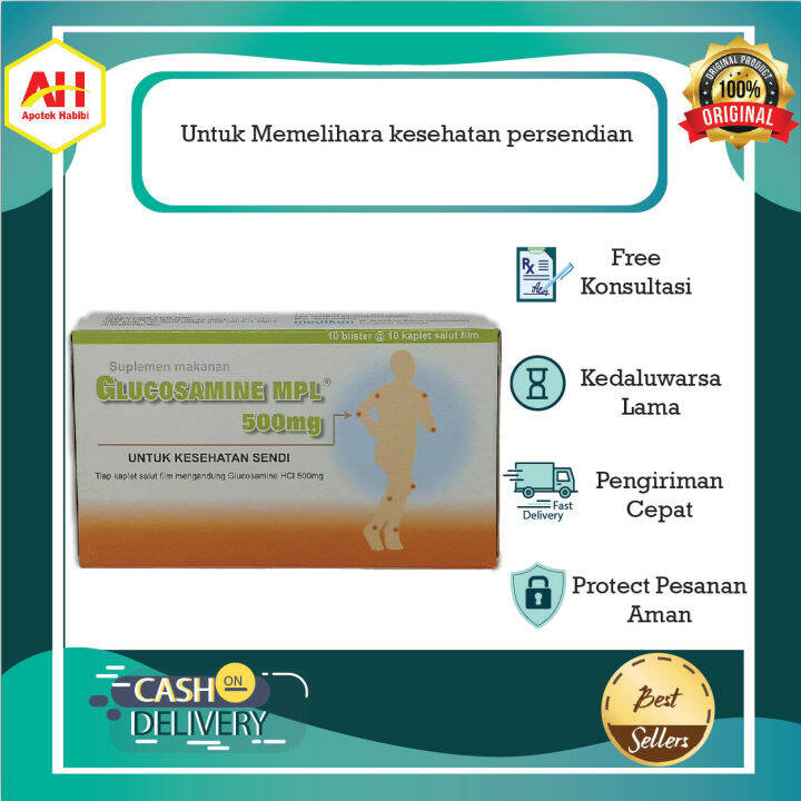 Glucosamine MPL 1 strip isi 10 kaplet Obat Glukosamin Glucosamin Obat ...