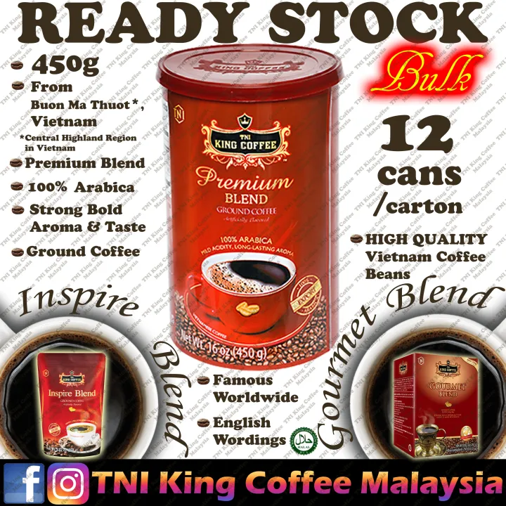 [Karton Pembelian] Serbuk Kopi Vietnam TNI King Coffee Premium Blend ...