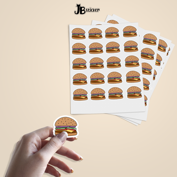 Burger Sticker Deco 2sheets, , Cute sticker sheet, Journal, Planner ...