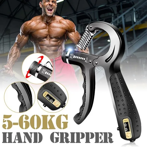 5-60kg Adjustable Gym Fitness Hand Grip Men Adjustable Finger Heavy ...