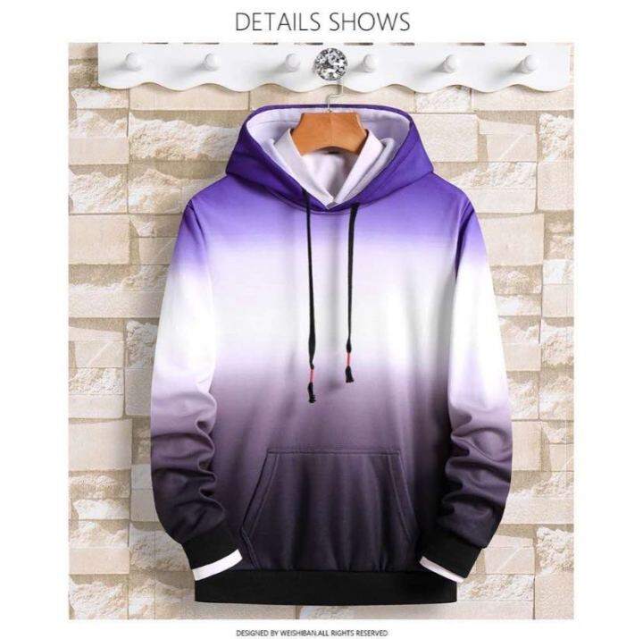 ZABA# Korean Gradient Hoodie Jacket Sweater | Lazada PH