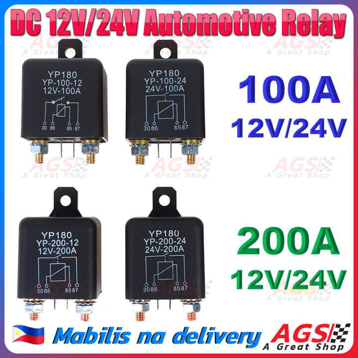 12V 100Amp 4-Pin Heavy Duty ON/OFF Switch Split Charge Relay For Auto ...