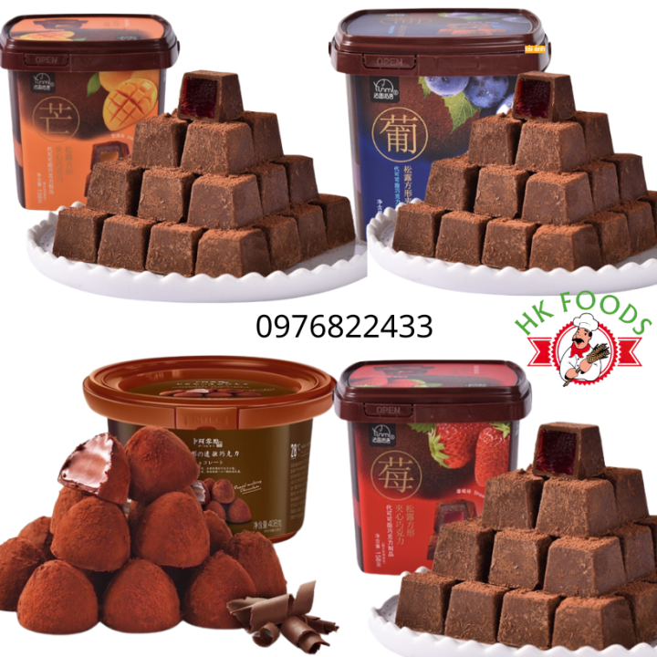 TỔNG HỢP BÁNH NAMA SOOCHLA Socola tươi / Socola đen Truffle Hình vuông ...