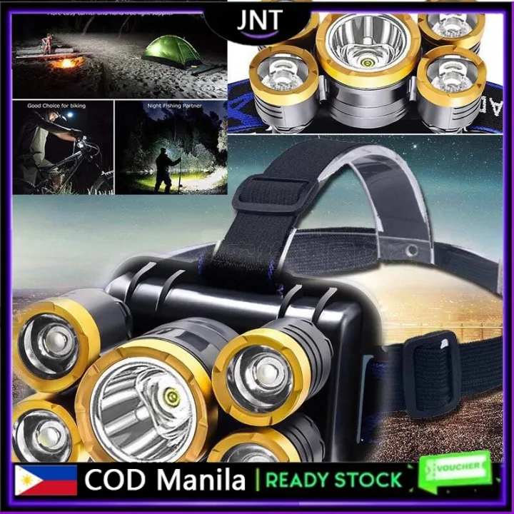 Headlamp Flashlight Camping Hiking Outdoor Headlamp Rechargeable Five ...