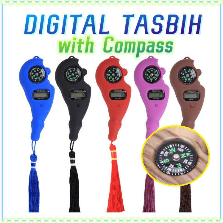 Rosary Tasbih Digital With Compass Finger Counter LCD Display Portable ...