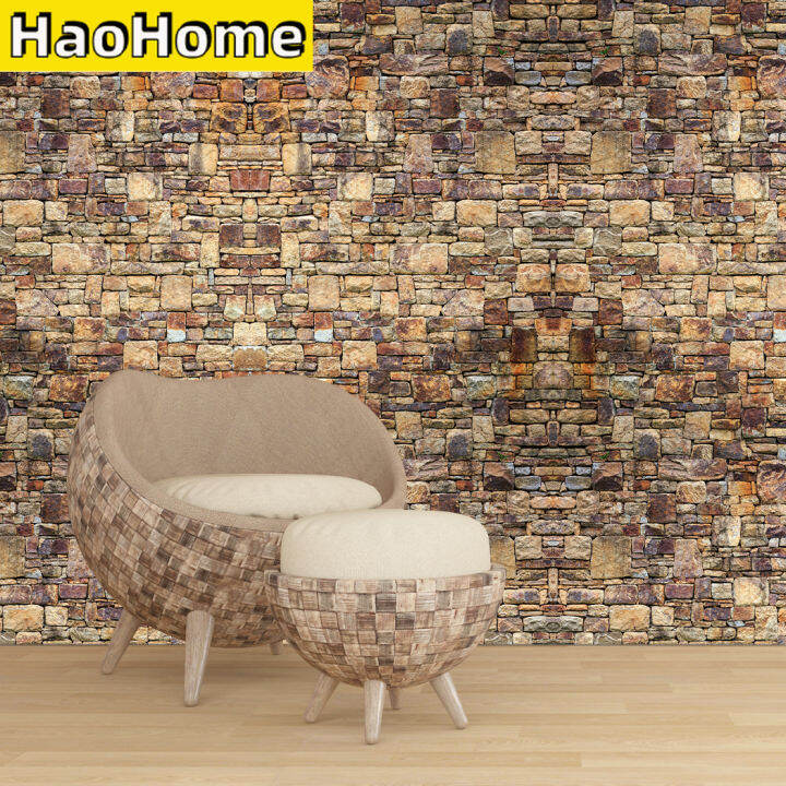 Vintage Brown Brick Wallpaper Brick Self Adhesive Film Brick Peel and ...