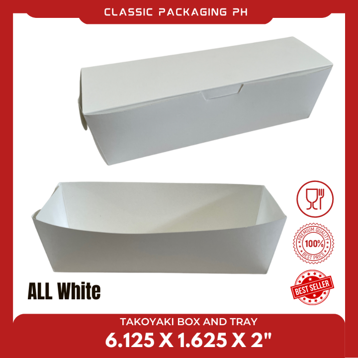 25pcs Takoyaki Box and Tray for 4 pcs Takoyaki | Take Out Box | Inside ...