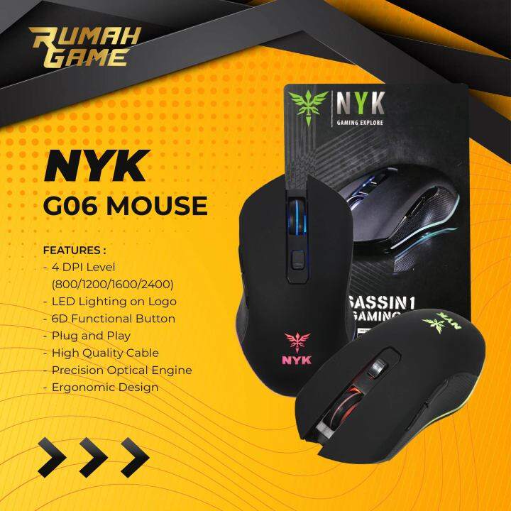 Gaming Mouse NYK G06 Assassin1 Mouse Komputer Gaming NYK | Lazada Indonesia