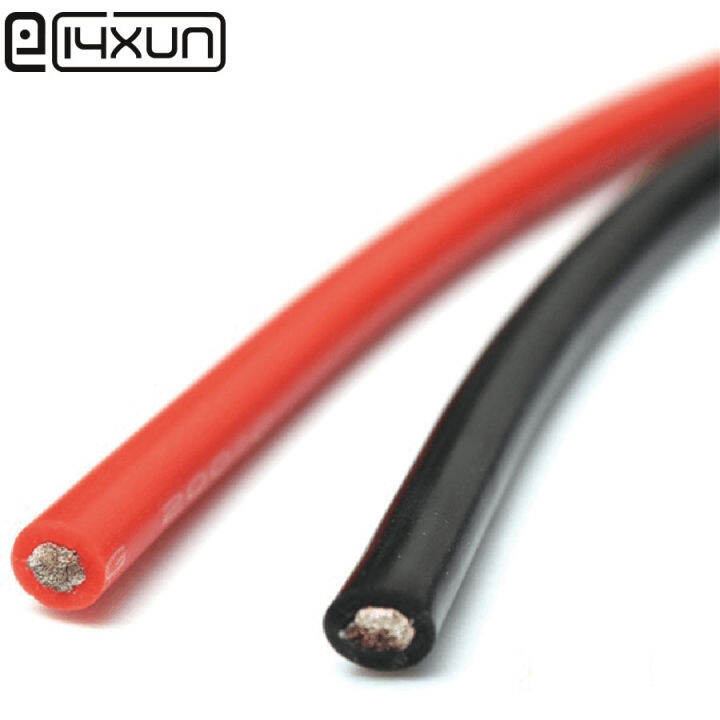 Original Cables Gauge AWG Silicone Rubber Soft Wire Cable Red and Black Flexible 6 7 8 10 12 14 ...