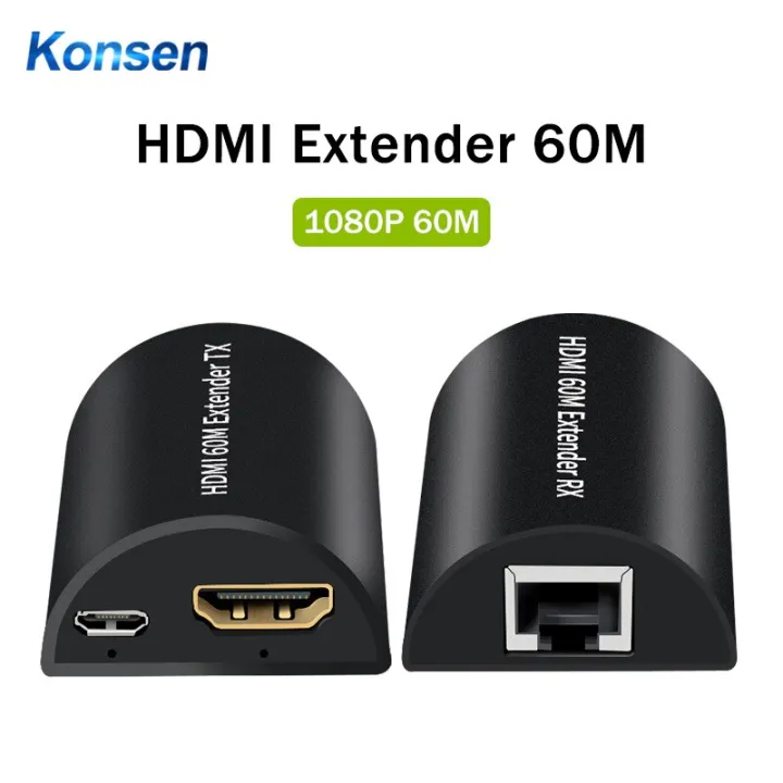 HD 1080P 60hz HDMI Extender 60M 30M 50M Extension Over CAT5e Cat6 UTP ...