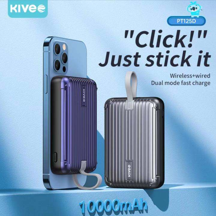 Kivee Power bank PT125D 22.5W 10000mah Multi-Protocol Metal Magnetic ...