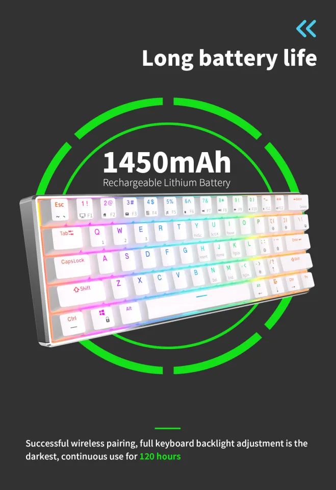 Mechanical Keyboard Wireless Royal Kludge Rk Royal Kludge, 40% OFF