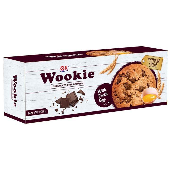 【Hot Sale】OK Wookie Chocolate Chip Cookie Snack 108g | Lazada PH