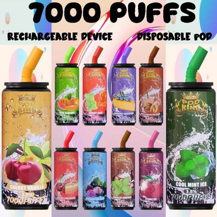 Vincent b PUFF BAR 7000 POD KING SUPREME PUFFS DISPOSABLE RECHARGEABLE ...