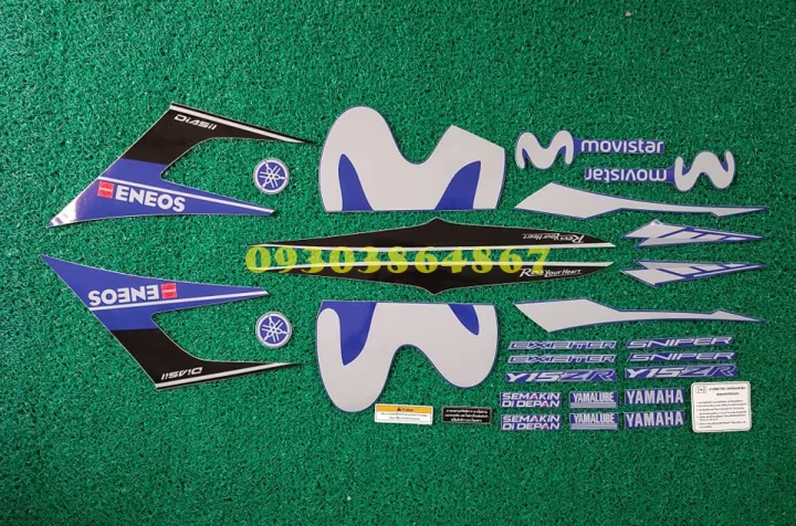 SNIPER Mx150 MOVISTAR BLUE/GREY Stock Decal/Sticker | Lazada PH