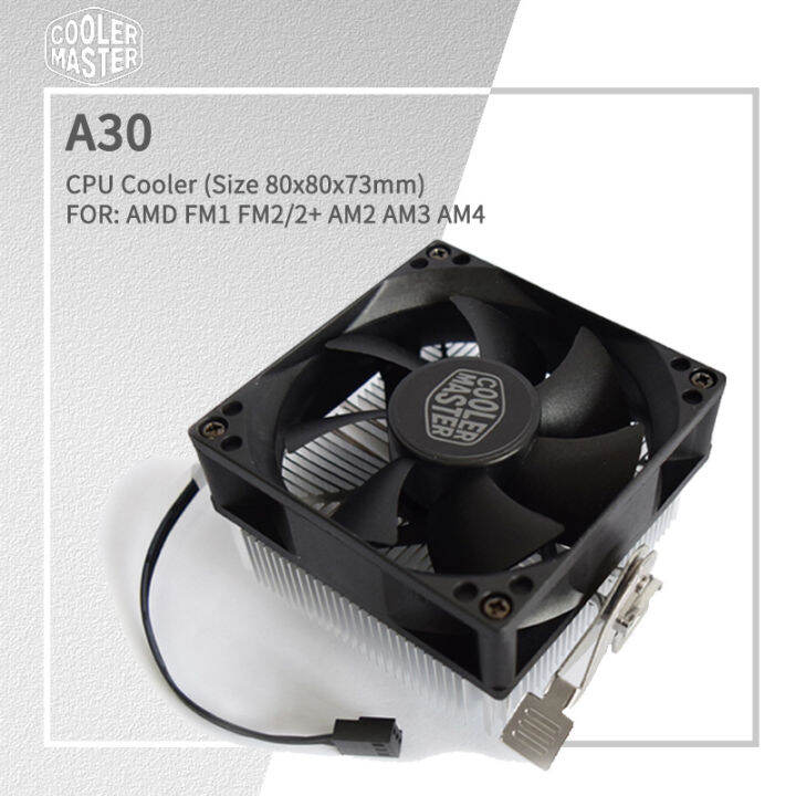 Cooler Master A30 CPU 80mm Quiet Cooler AMD Radiator Fan For FM1 FM2/2 ...