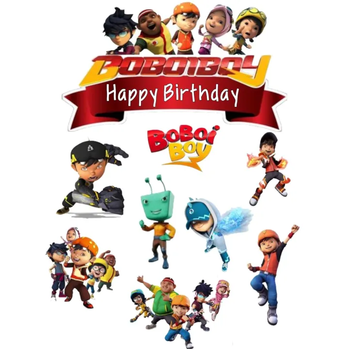 TOPPER CAKE ULANG TAHUN / HIASAN KUE BOBOIBOY PADUDU SHOP | Lazada ...