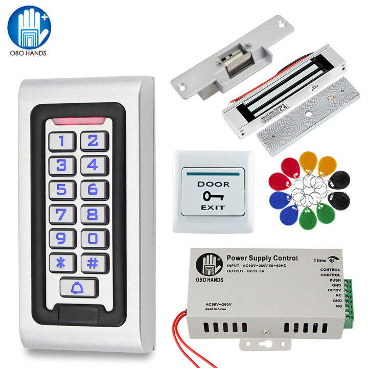 IP68 Waterproof Access Control System Kit Set Outdoor RFID Keyboard with Electronic Magnetic ...