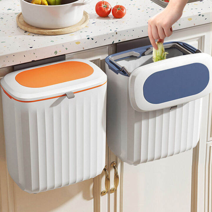 Wall Mounted Trash Can Kitchen Cabinet 7L Wall Hanging Recycling ...