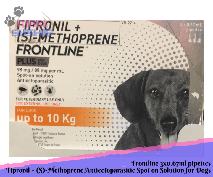 Frontline 3 x 0.67ml pipettes Antiectoparasitic (fleas and ticks) Spot ...