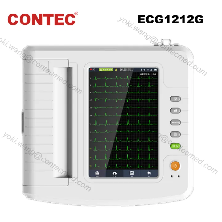 NEW ECG Machine 1212G Digital Touch 12 Channel EKG Electrocardiograph ...