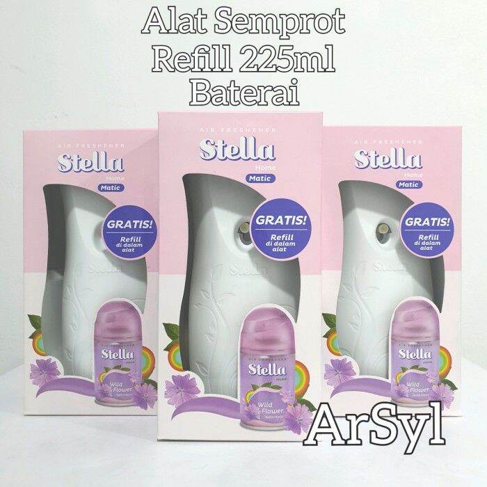 Stella Matic Alat Semprot Pengharum Ruangan Otomatis - Wild Flower | Lazada Indonesia